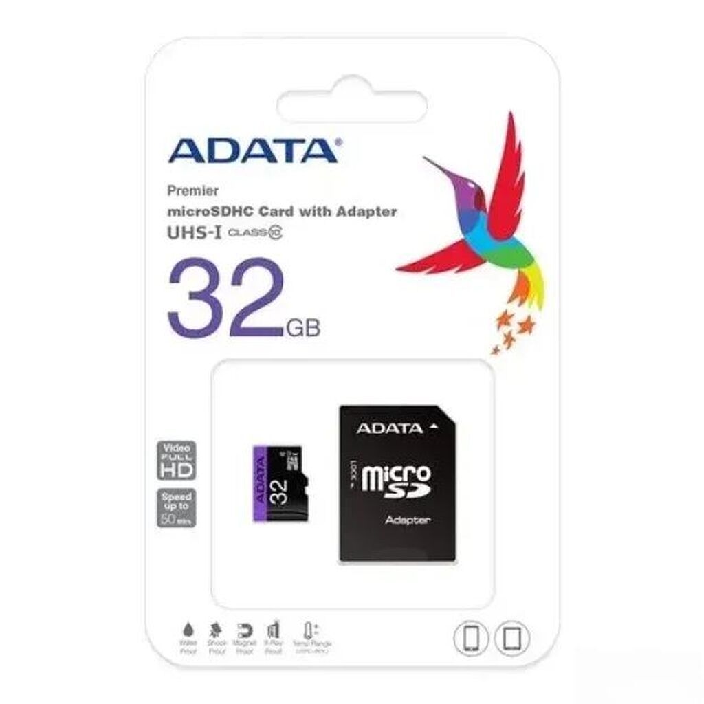 ADATA Premier microSDHC UHS-I Class 10 memorijska kartica 32 GB sa SD