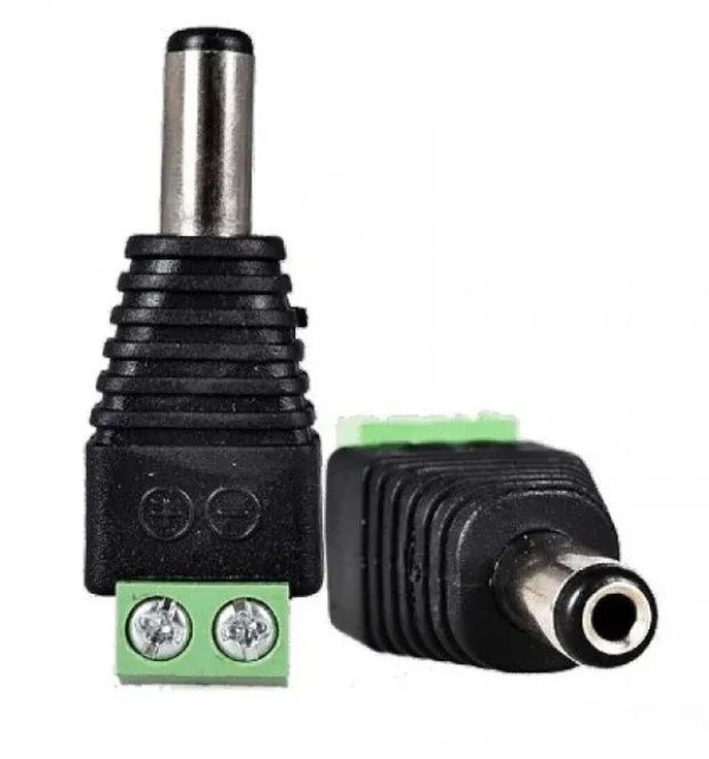 DC adapter – ženski DC konektor 5.5 × 2.1 mm na dvo-polni šrafni