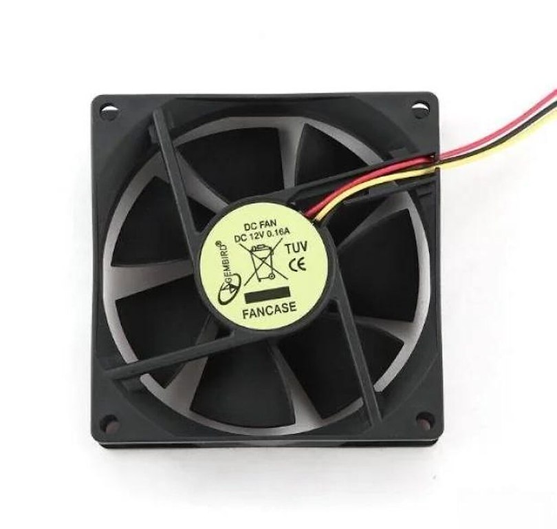 Ventilator za kućište računara 80 mm – 12 V DC - Dimenzije: 80 × 80 ×