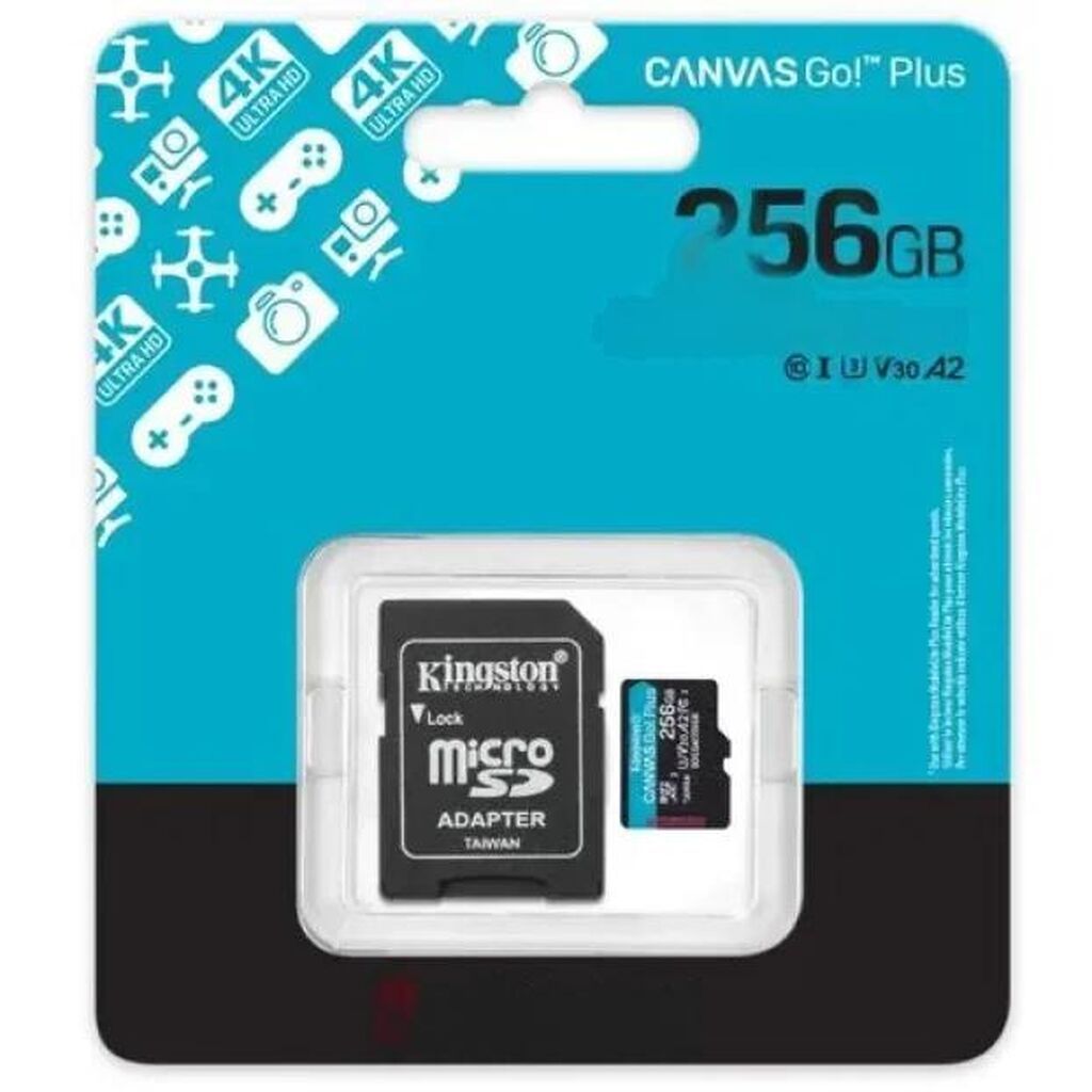 Kingston Canvas Go! Plus microSDXC memorijska kartica 256 GB + SD
