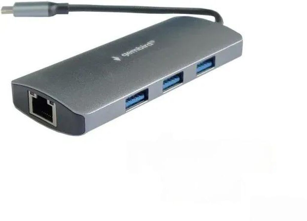 Gembird USB-C HUB A-CMU3-LAN-05 Kompaktan višefunkcionalni USB-C