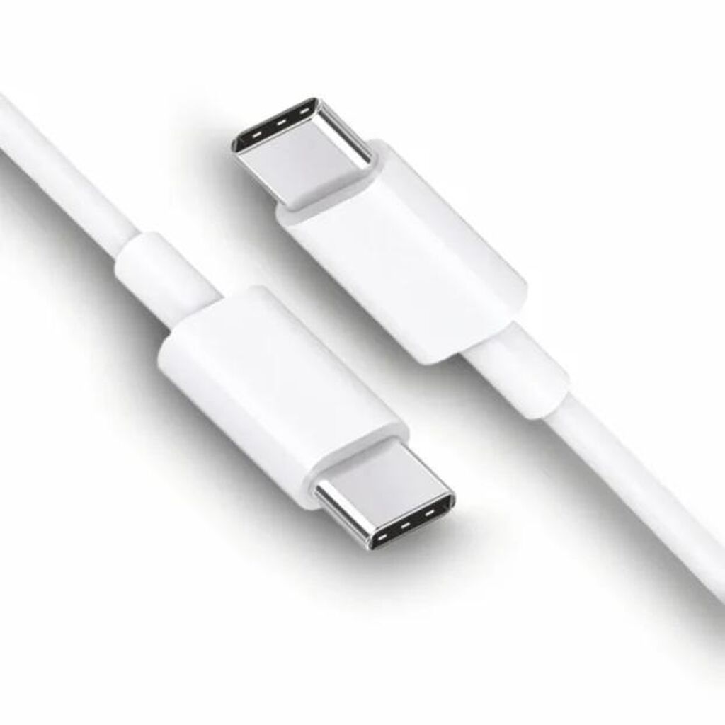 USB-C na USB-C kabl (beli) - Priključci: USB Type‑C (muški) na USB