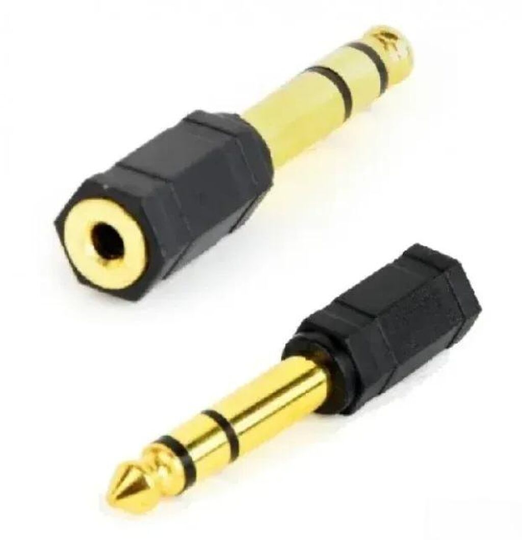 Adapter 3.5 mm (ženski) na 6.35 mm TRS (muški), pozlaćeni kontakti -