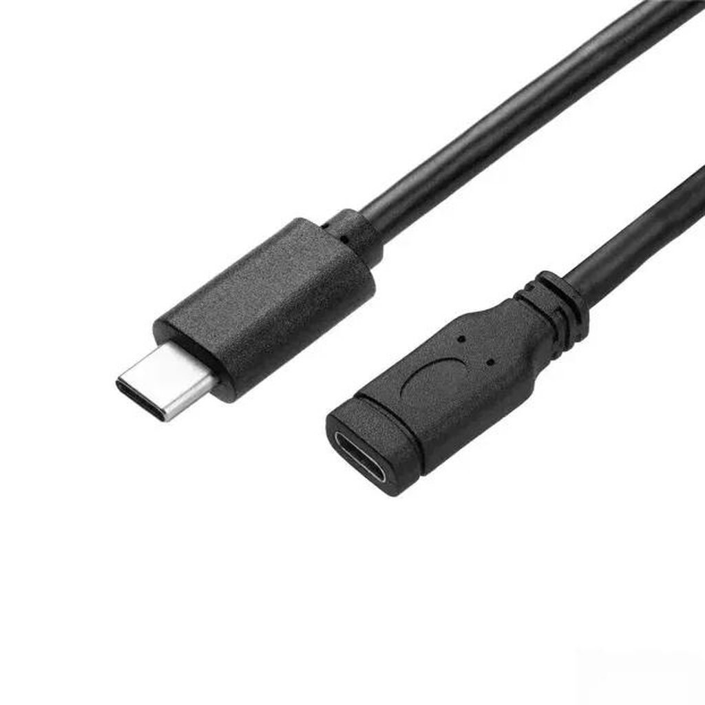 USB‑C produžni kabl (muški na ženski), crni - Konektori: USB Type‑C