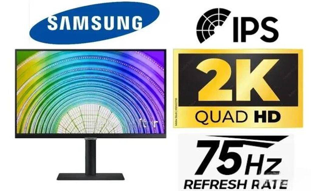 Samsung 27" IPS monitor – Quad HD 2K rezolucija, 75 Hz - Ekran: 27