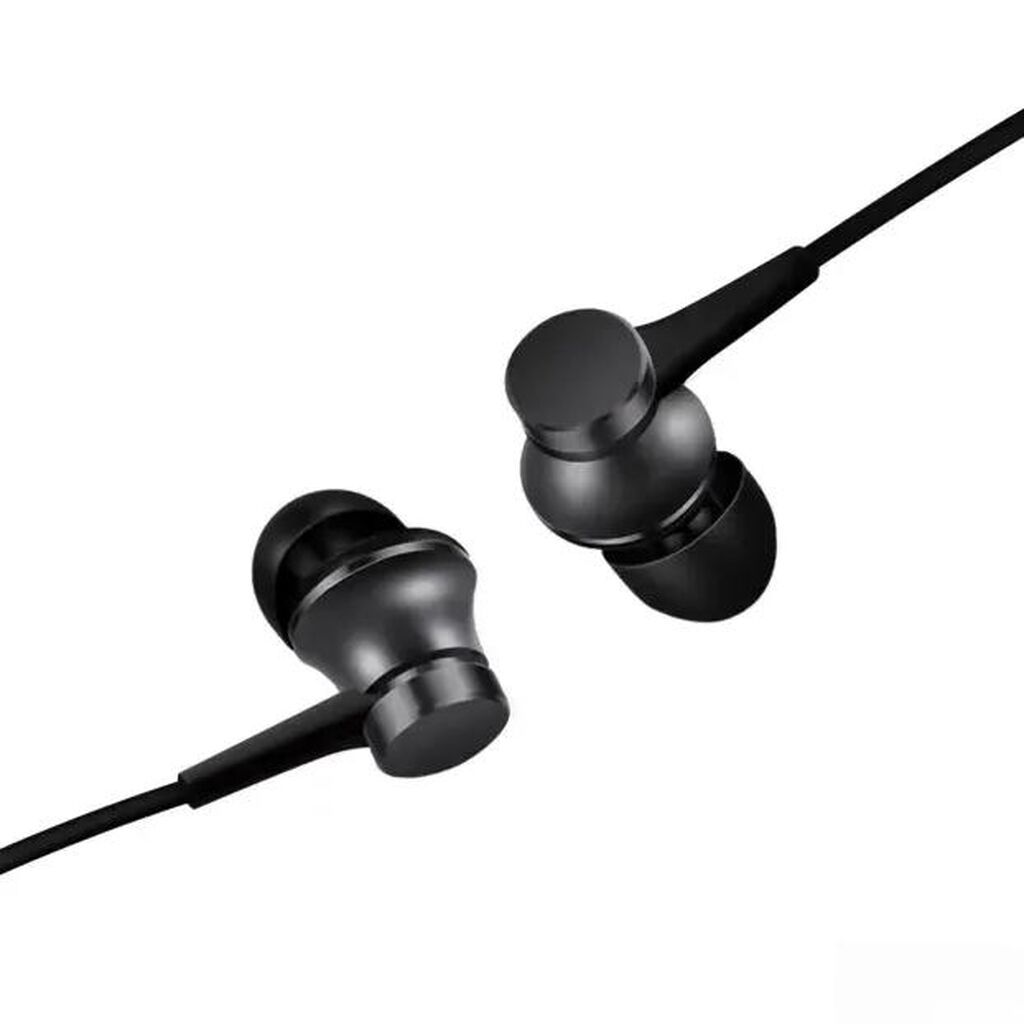 Žičane in-ear slušalice – crne - Ergonomski dizajn sa silikonskim