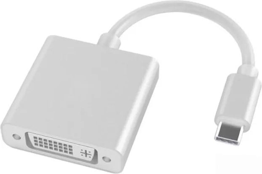 USB‑C na DVI adapter - Tip priključaka: USB‑C (ulaz) na DVI‑D (izlaz)