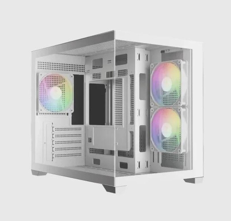 Kompjutersko kućište – kubni/micro-ATX format sa staklenim panelima i