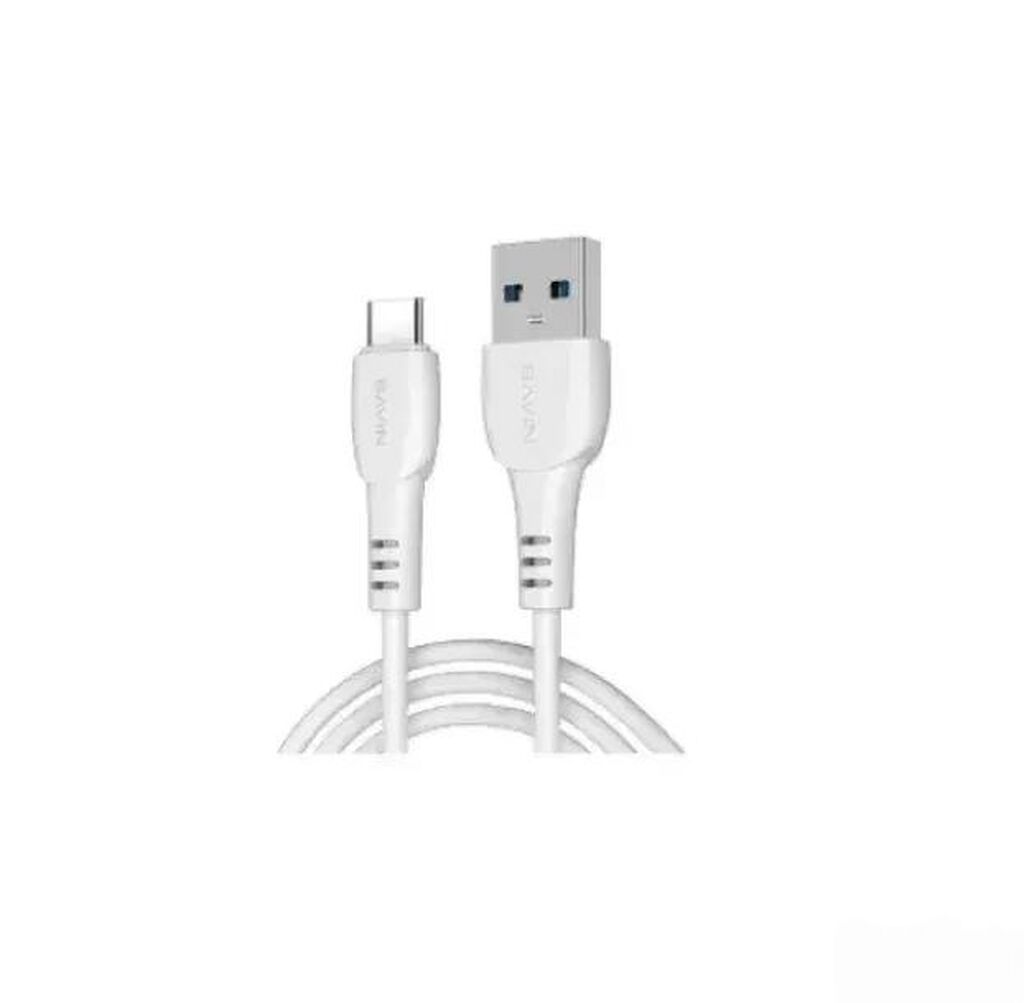 USB-A na USB-C kabl, beli - Konektori: USB-A (muški) na USB-C (muški)
