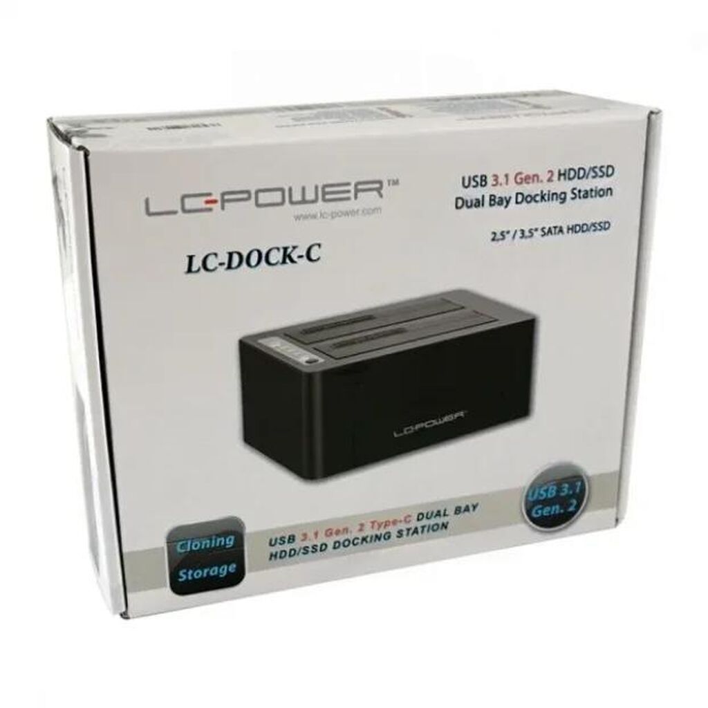 LC-Power LC-DOCK-C – USB 3.1 Gen 2 Type‑C dvostruka docking stanica za