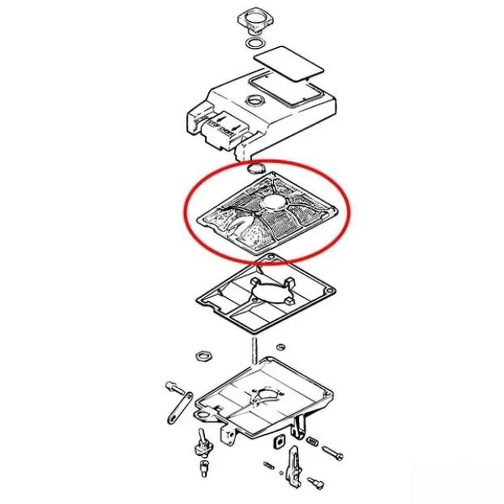 Poklopac membrane pumpe (filter/komora) za aparat za kafu – rezervni