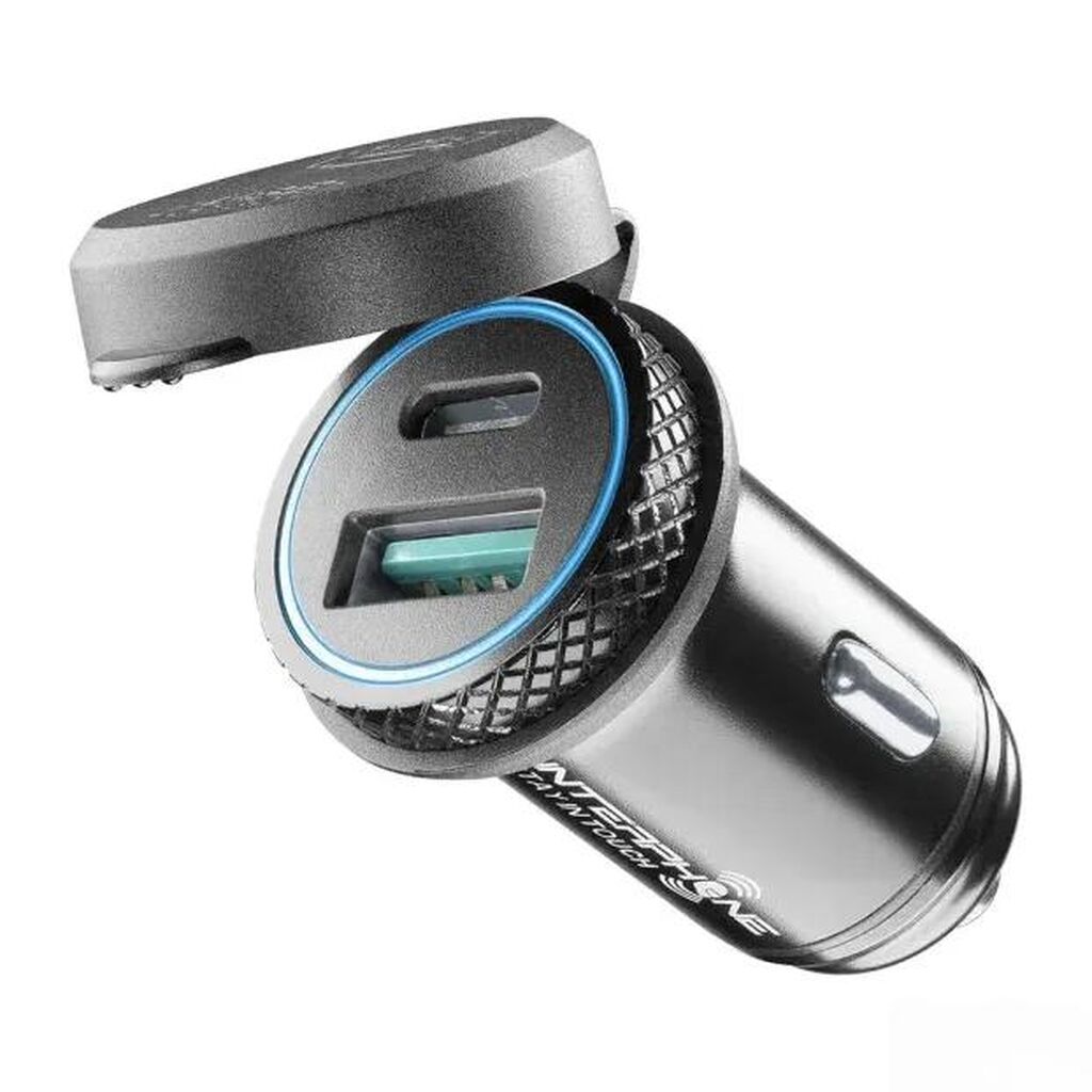 Auto punjač za upaljač sa 2 porta (USB-A + USB-C) - Dva izlaza: USB-A