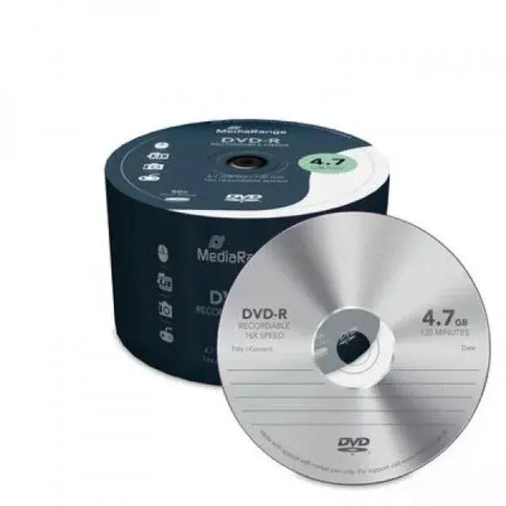 DVD-R mediji 4.7 GB (120 min), spindle pakovanje - Tip: DVD-R