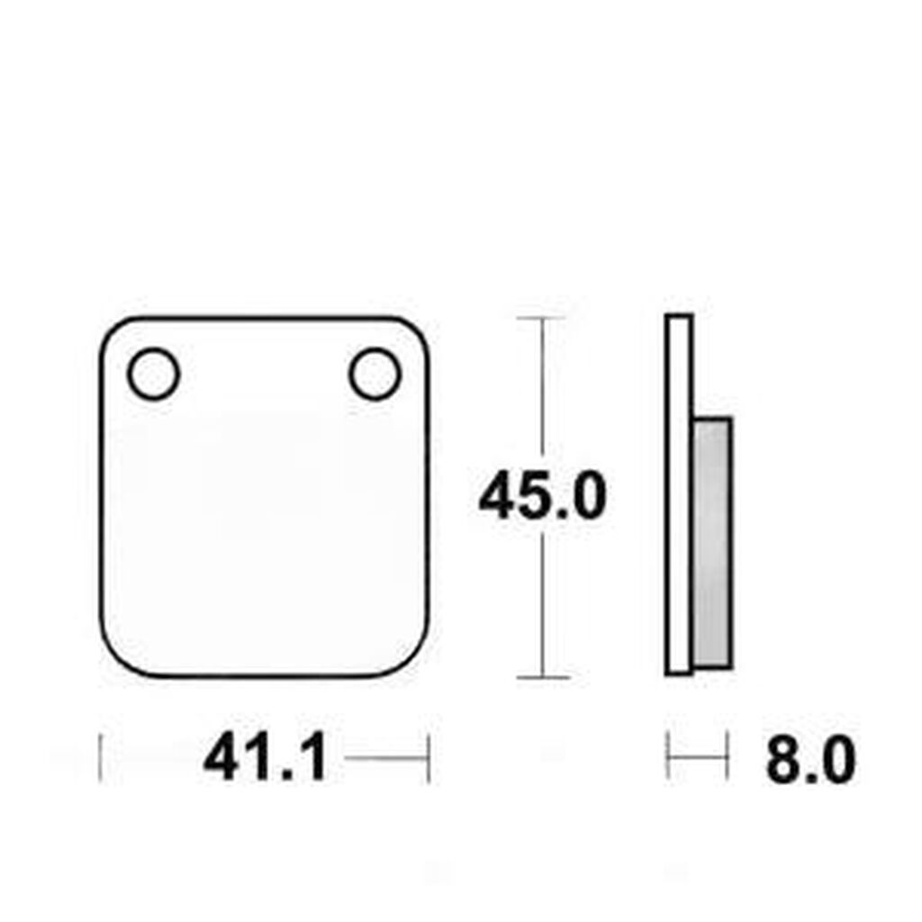 Kočione pločice – kvadratni tip sa dvema gornjim montažnim otvorima