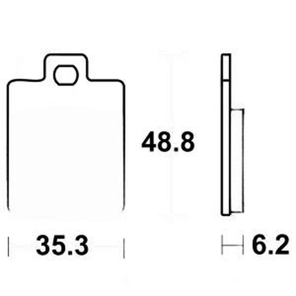 Kočione pločice za disk kočnice – dimenzije - Tip: pločice za