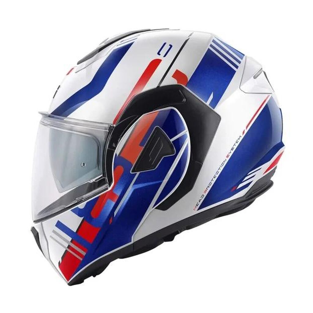 GIVI HPS integralna kaciga – sportski dizajn (bela/plava/crvena) -