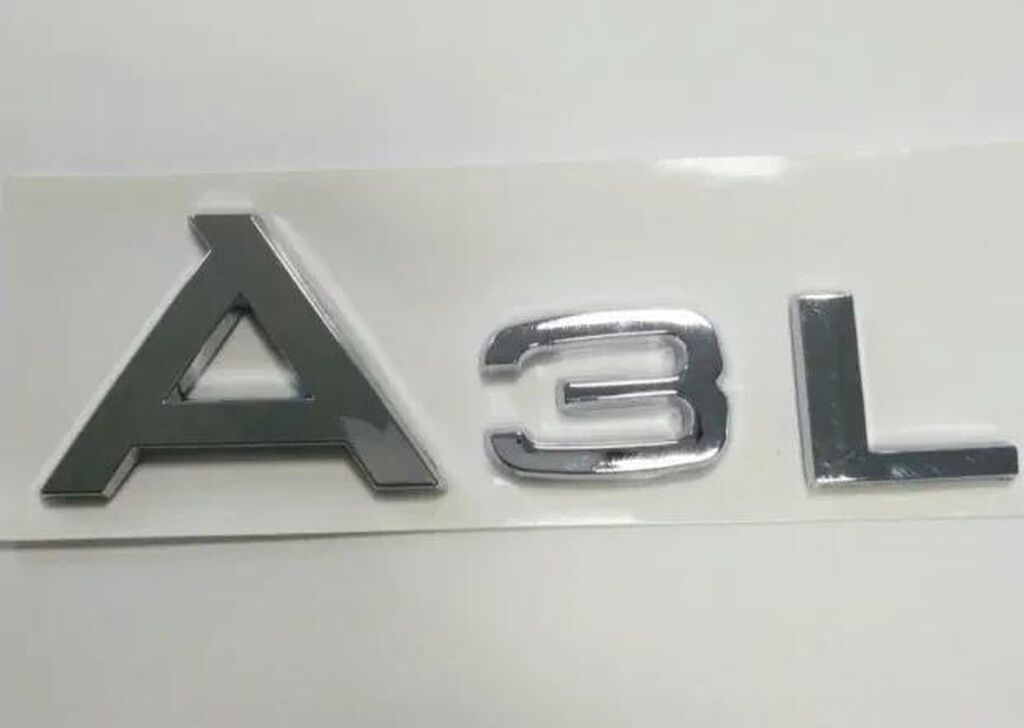 Hromirana auto oznaka “A3L” – samolepljivi 3D emblemi - Set