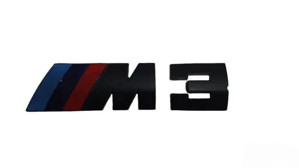 Emblem “M3” – crna verzija sa M trikolor prugama - Auto