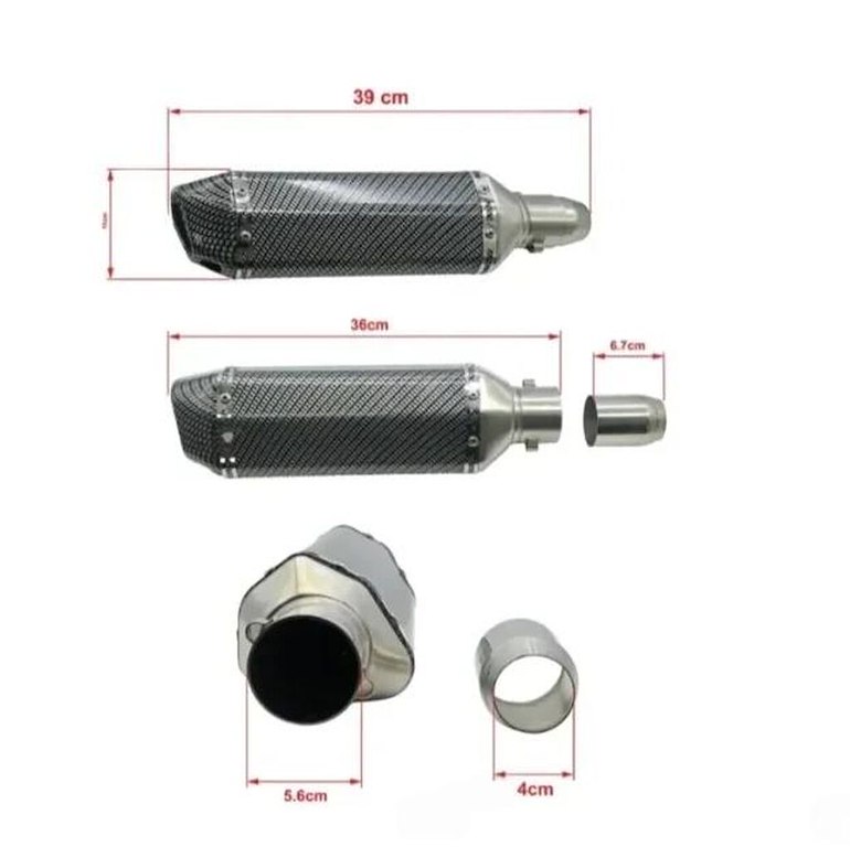 Univerzalni izduvni lonac za motocikle – sportski „carbon look“
