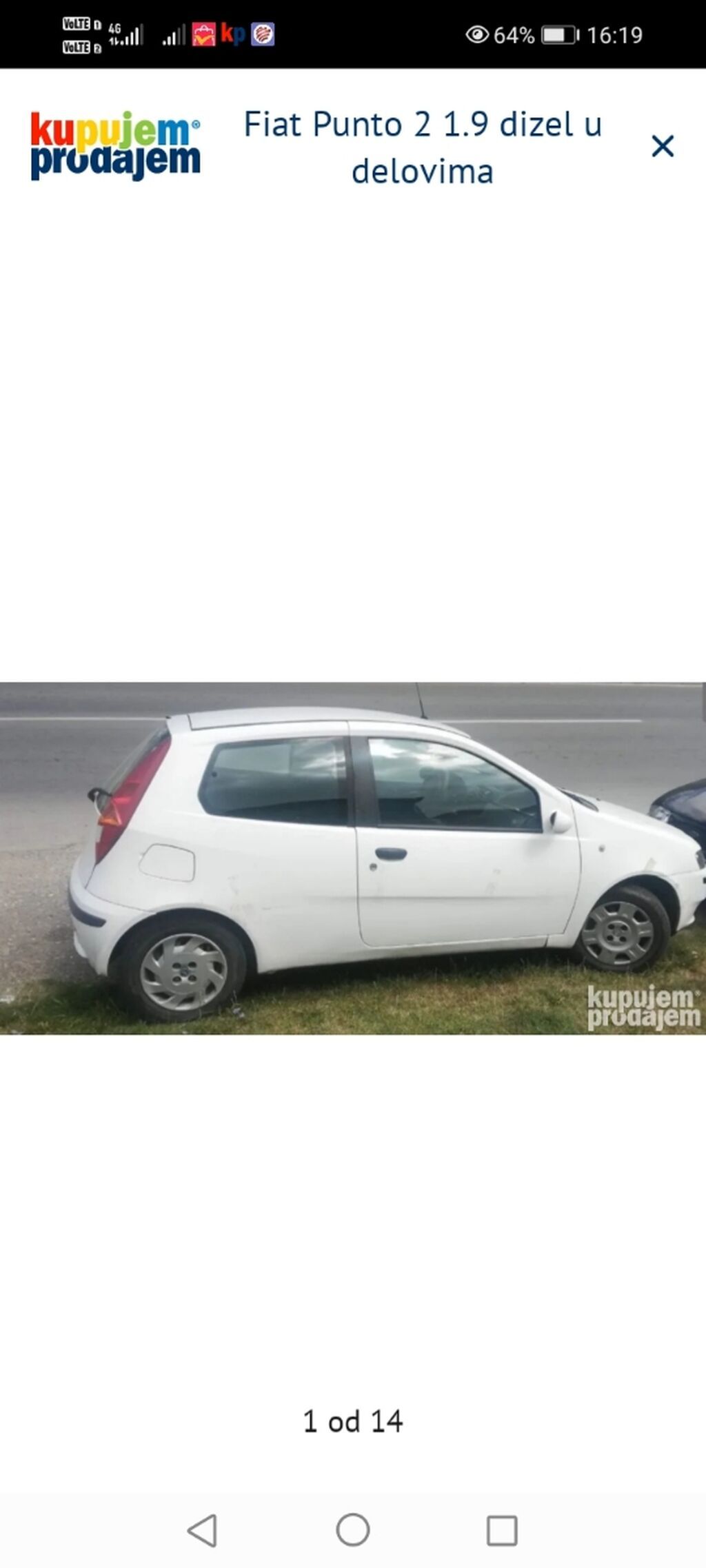 Fiat Punto II 1.9 JTD/dizel – u delovima Raspoloživi originalni