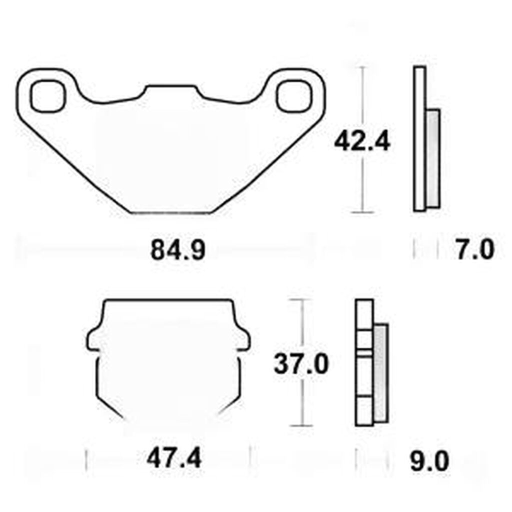 TRW kočione pločice za motocikle – set prednjih i zadnjih pločica -