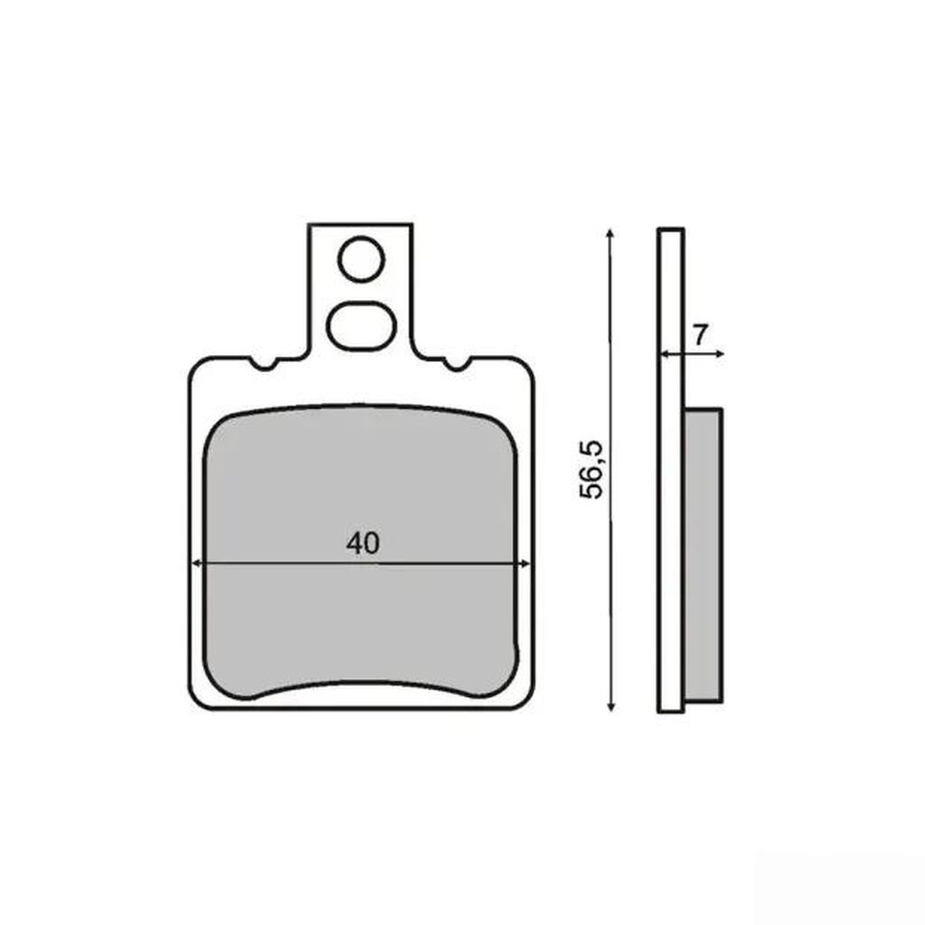 Disk pločice za motocikl – tehničke dimenzije - Tip: prednje disk