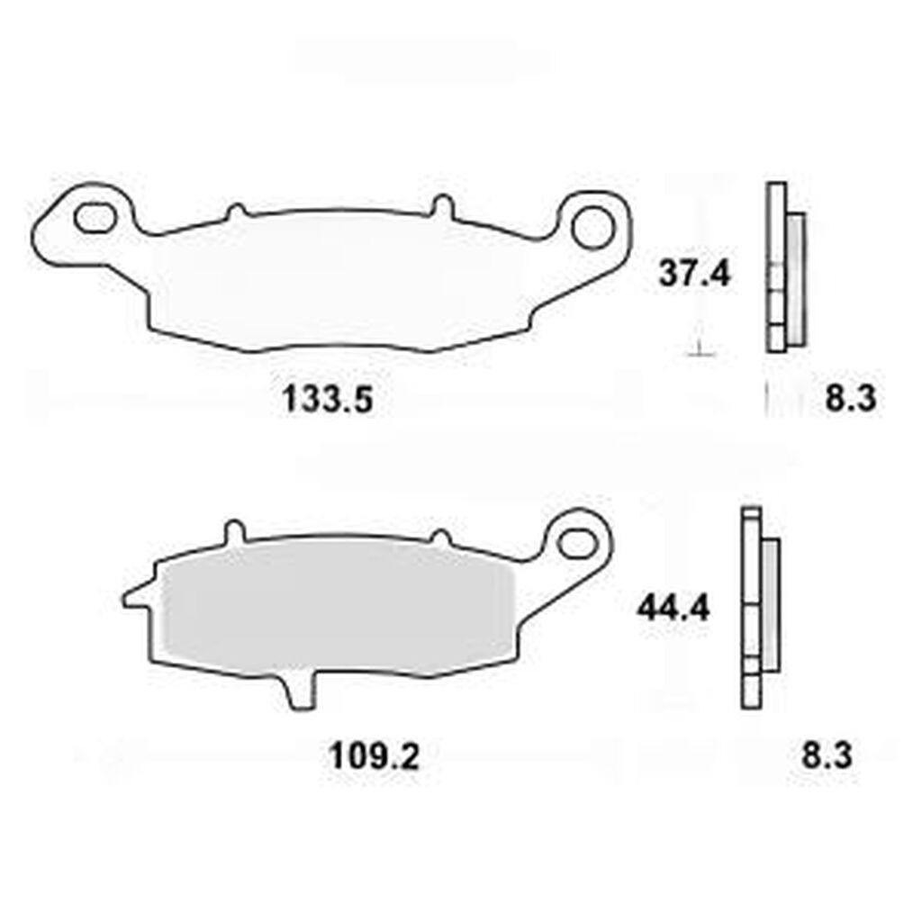 Prednje i zadnje kočione pločice za motocikl - Tip: set kočionih