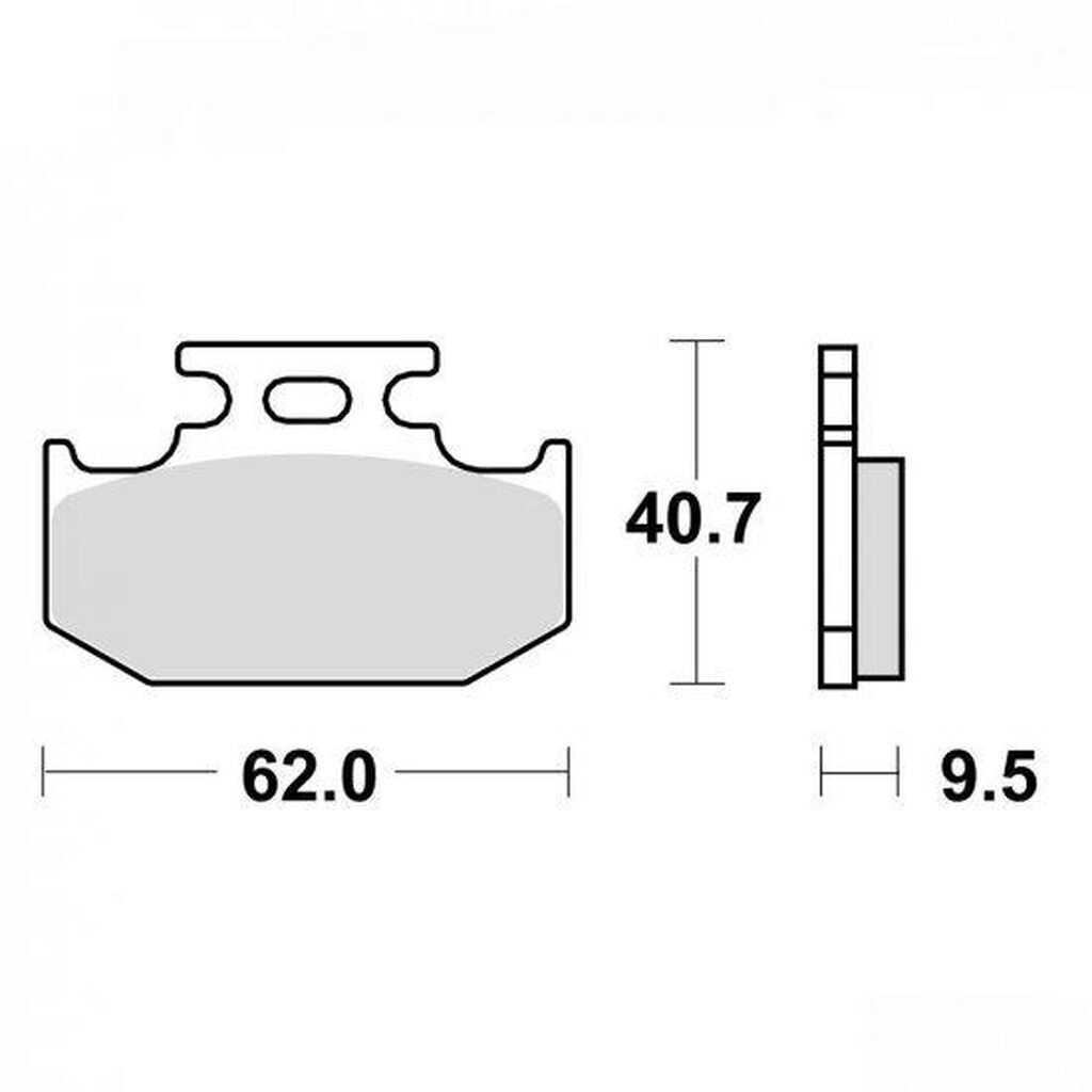 Prednje kočione pločice – dimenzije i specifikacije - Tip: Disk
