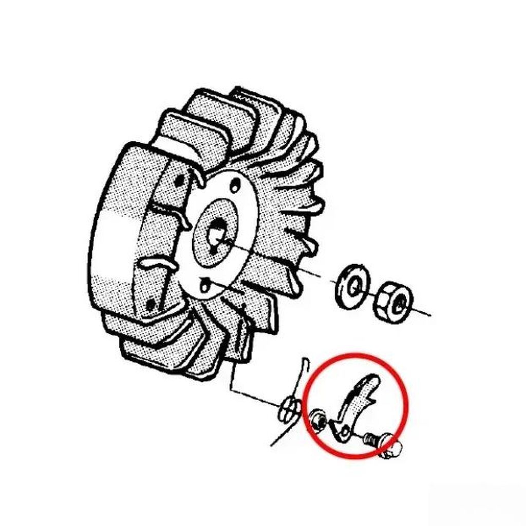 Zupčanik/jezičak anlasera (starter pawl) za skutere Piaggio/Aprilia -