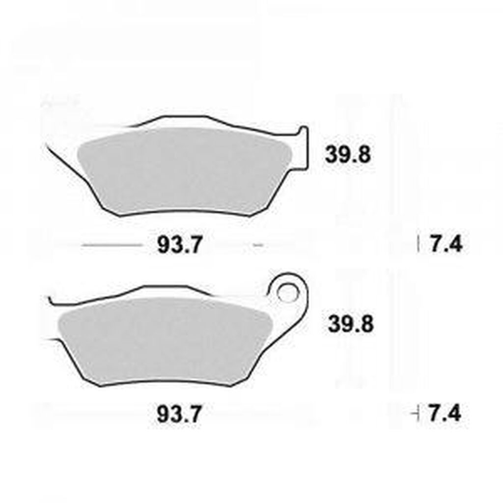Prednje kočione pločice za motocikl – set (2 kom) - Dimenzije po