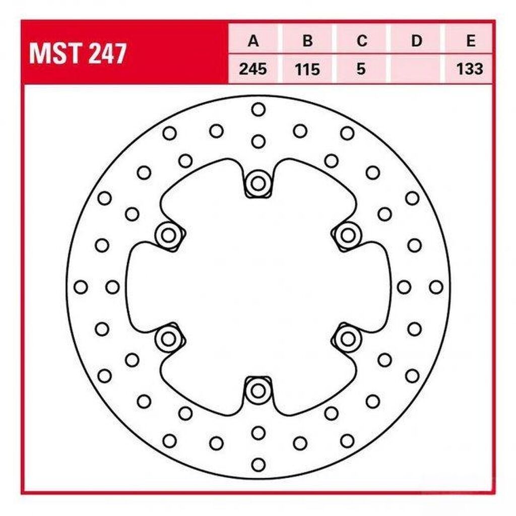 Brembo kočioni disk MST 247 – prednji, ventilirani i perforirani