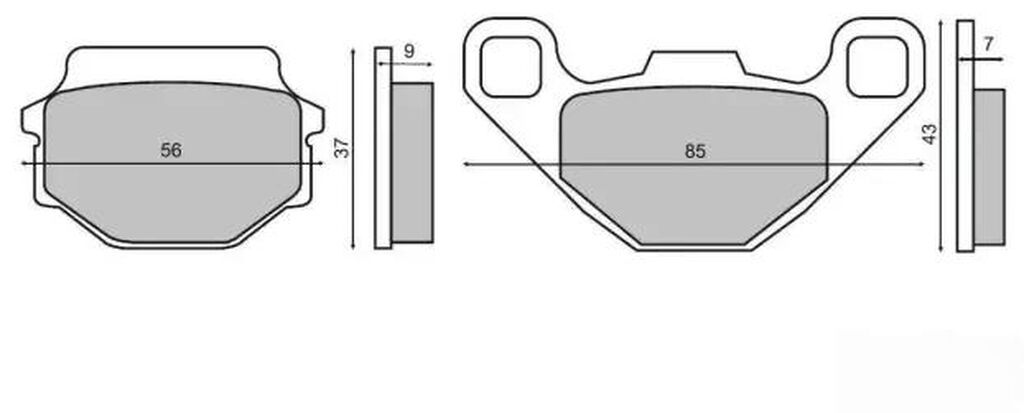 Set kočionih pločica za motocikl – prednja i zadnja - Tip