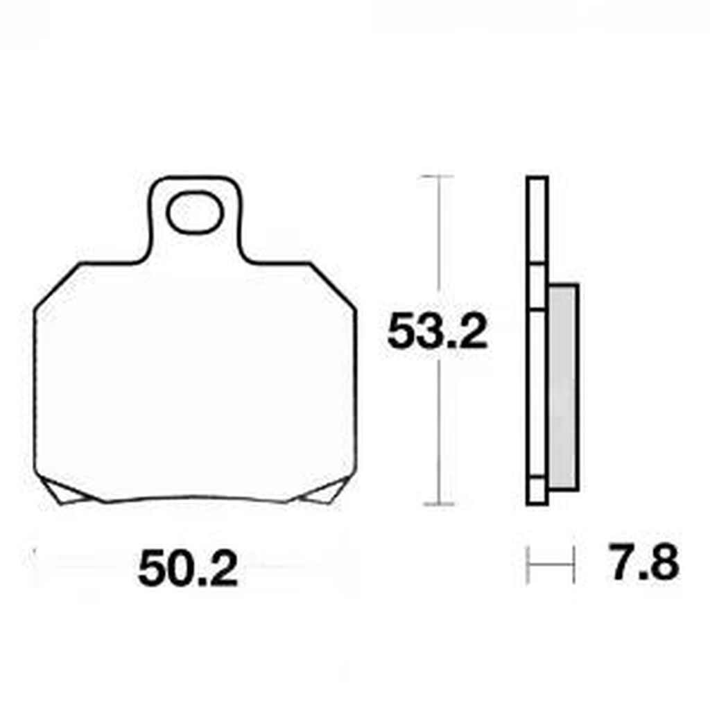 TRW/Lucas kočione pločice za motocikle – model MCB700 - Dimenzije