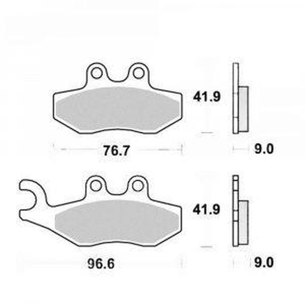 Prednje i zadnje pločice za disk kočnice motocikla – set - Tip