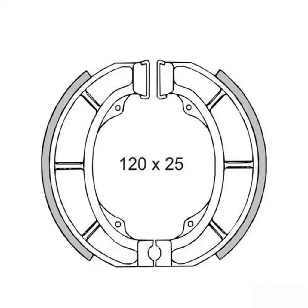 Kočione pakne 120 x 25 - Tip: set kočionih paken (bubanj kočnice) -
