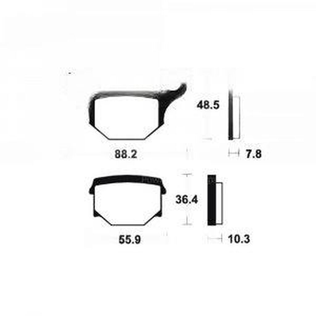 Prednje i zadnje kočione pločice – set - Tip: disk pločice (prednja i