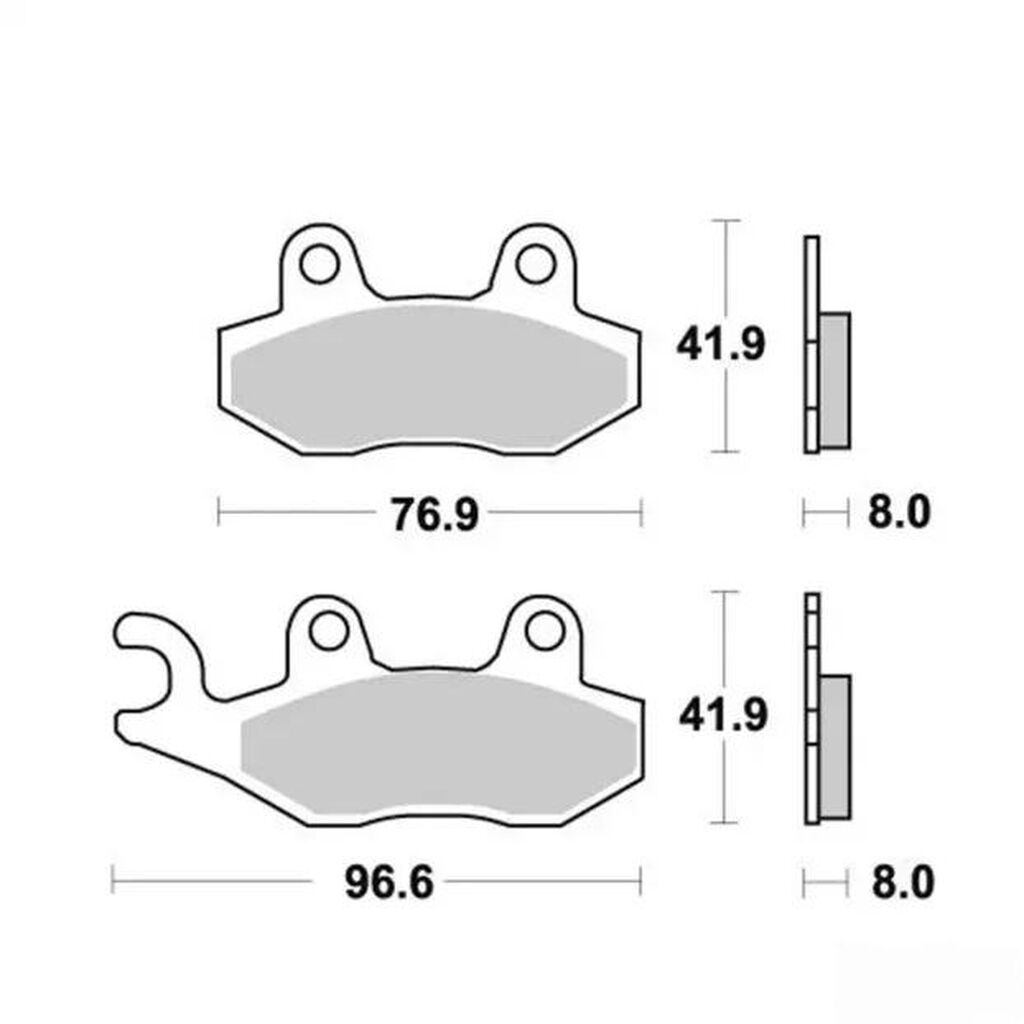 Prednje kočione pločice za motocikl – set (2 komada) Specifikacije
