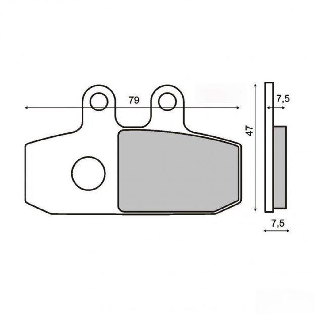 Polu-metalne pločice za kočnice motocikla – dimenzije i specifikacije