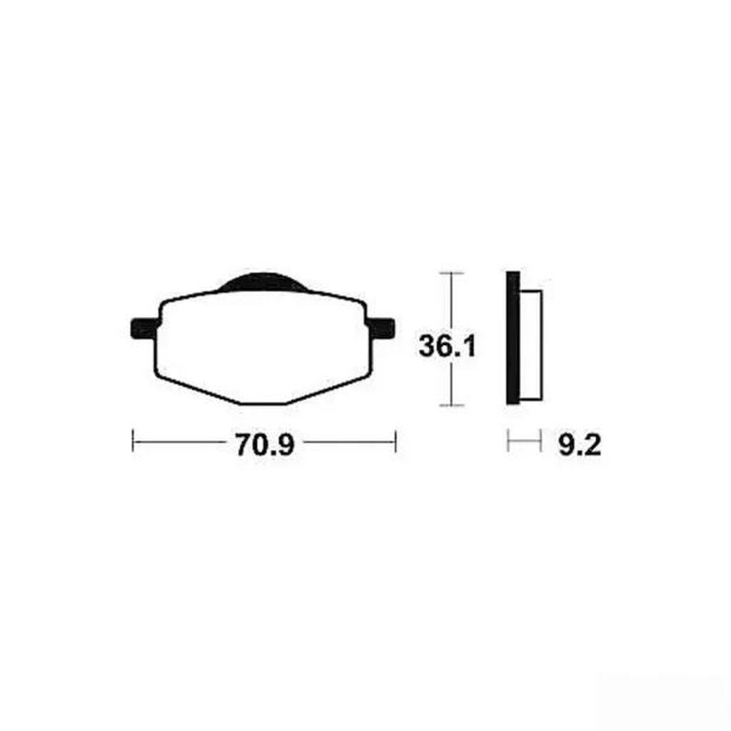 Prednje kočione pločice – dimenzije - Tip: disk kočione pločice (set
