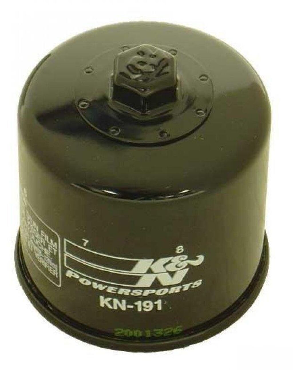 Crni K&N Powersports KN-191 uljni filter, dizajniran za efikasno