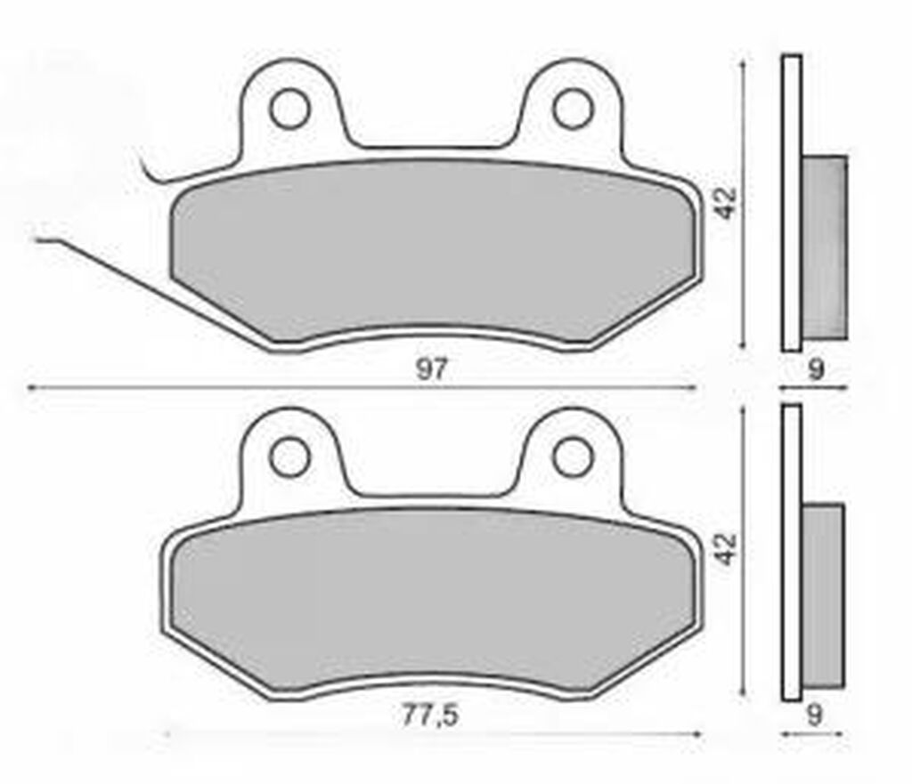 Prednje kočione pločice za motocikl – set (2 kom) - Tip: disk kočione