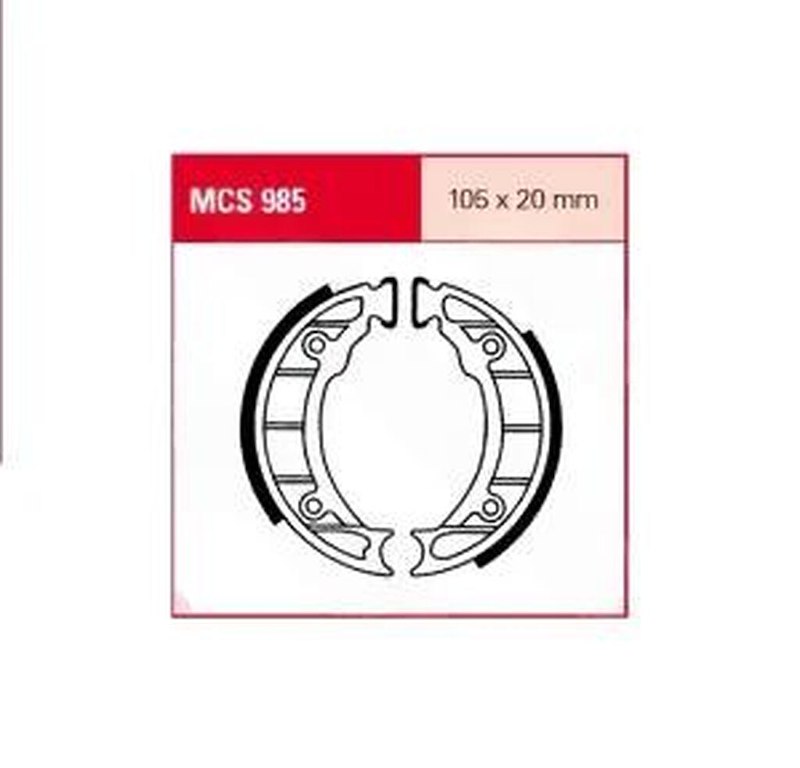 Komplet zadnjih kočionih papučica za skuter – MCS 985 - Dimenzije