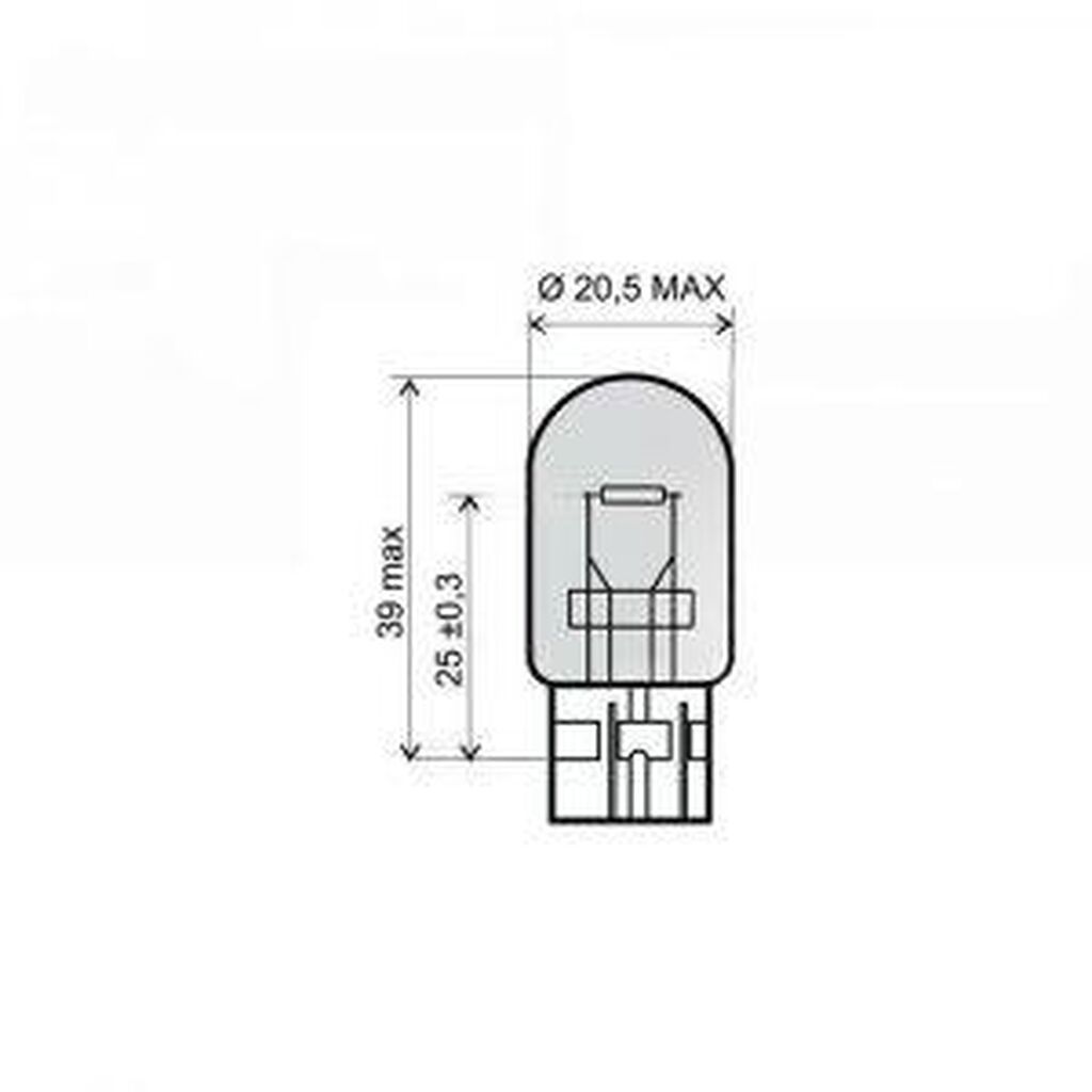 Automobilska sijalica W21W (T20) – bez grla, klinasti priključak -