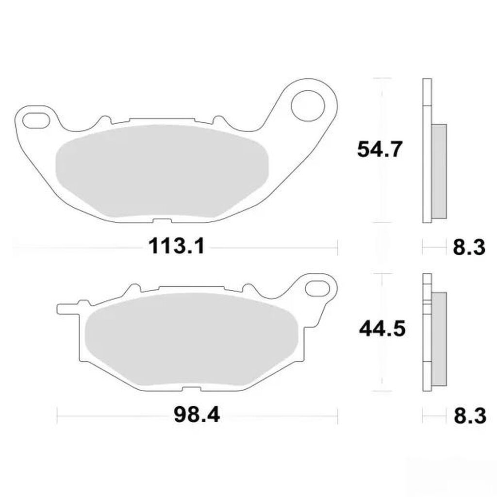 Prednje kočione pločice – set (2 kom) Specifikacije: - Dimenzije