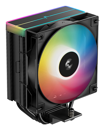 CPU Hladnjak DeepCool AG400 BK ARGB V2 CRNI, 4 HeatPipe R-AG400-BKAMMN-GJD