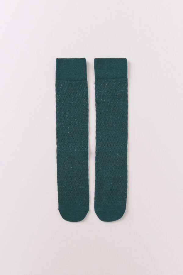 Grüne lange Mesh-Socken