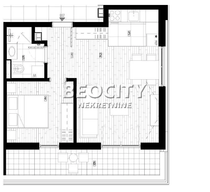 Dvosoban stan, 51 m2, Surčin, Autoput za Zagreb ID: 130623