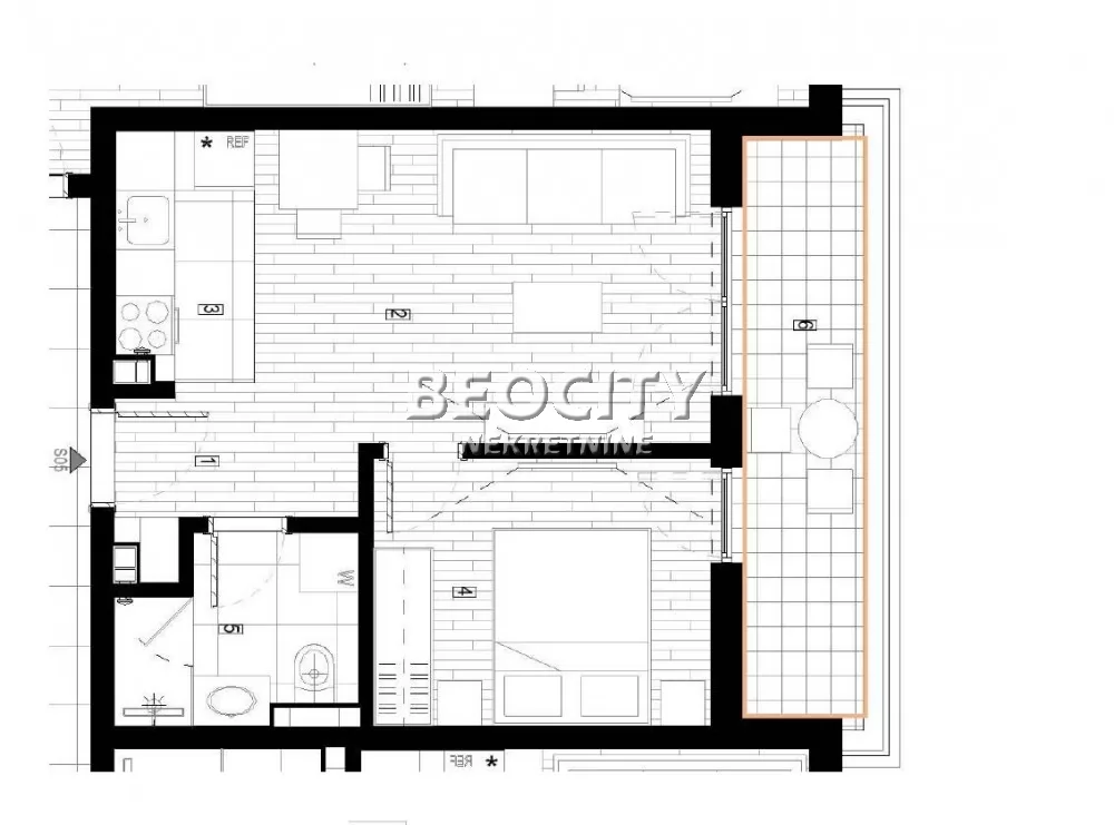 Dvosoban stan, 42 m2, Surčin, Autoput za Zagreb ID: 130595
