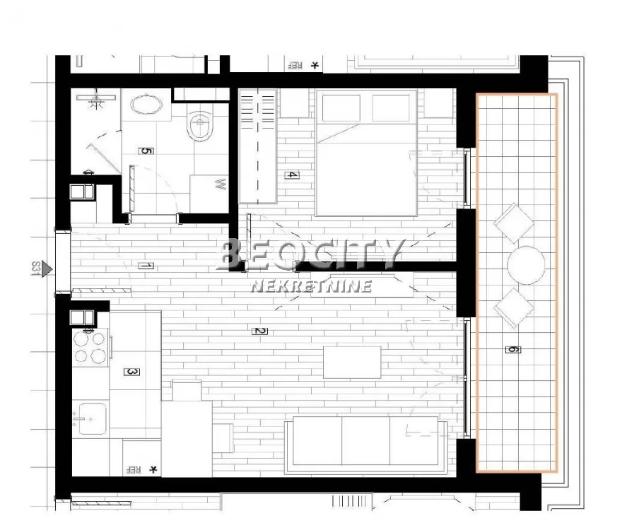 Dvosoban stan, 42 m2, Surčin, Autoput za Zagreb ID: 130602