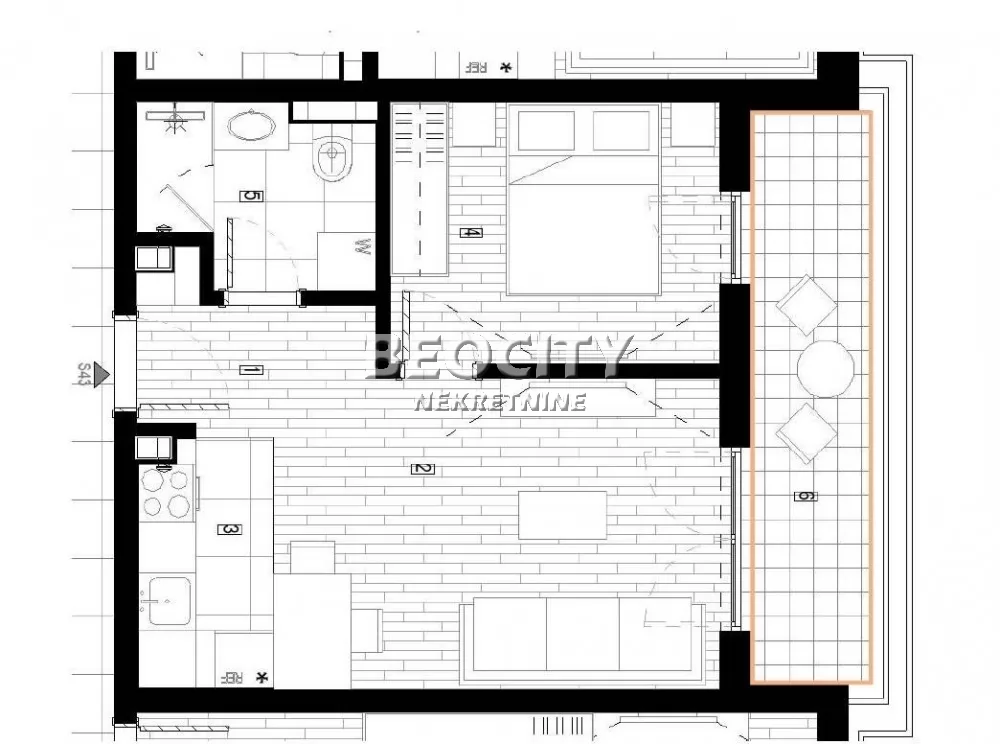 Dvosoban stan, 42 m2, Surčin, Autoput za Zagreb ID: 130606